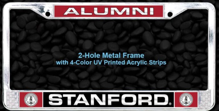 2 Hole & Thin Rim Acrylic Insert Metal Frames – Strand Art Collegiate
